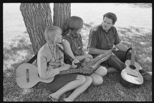 Kathy Larisch, Carol McComb, and Barry Olivier, Jackson Hole Folk Festival