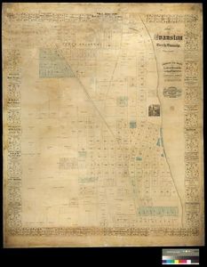 Map of Evanston, Cook County, Illinois
