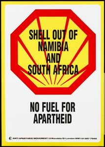 Shell out of Namibia and South Africa : no fuel for apartheid